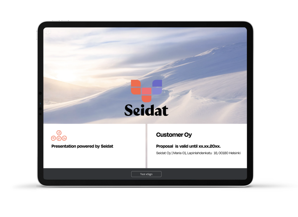Sales Flow Presentation Platform Features - Seidat