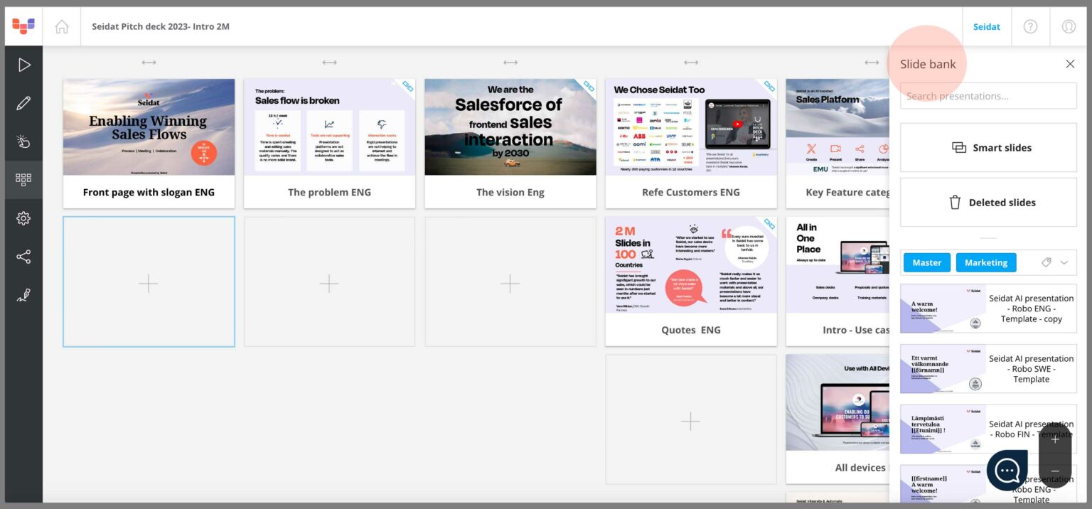 Seidat Sales Deck Platform For Better Sales Flow